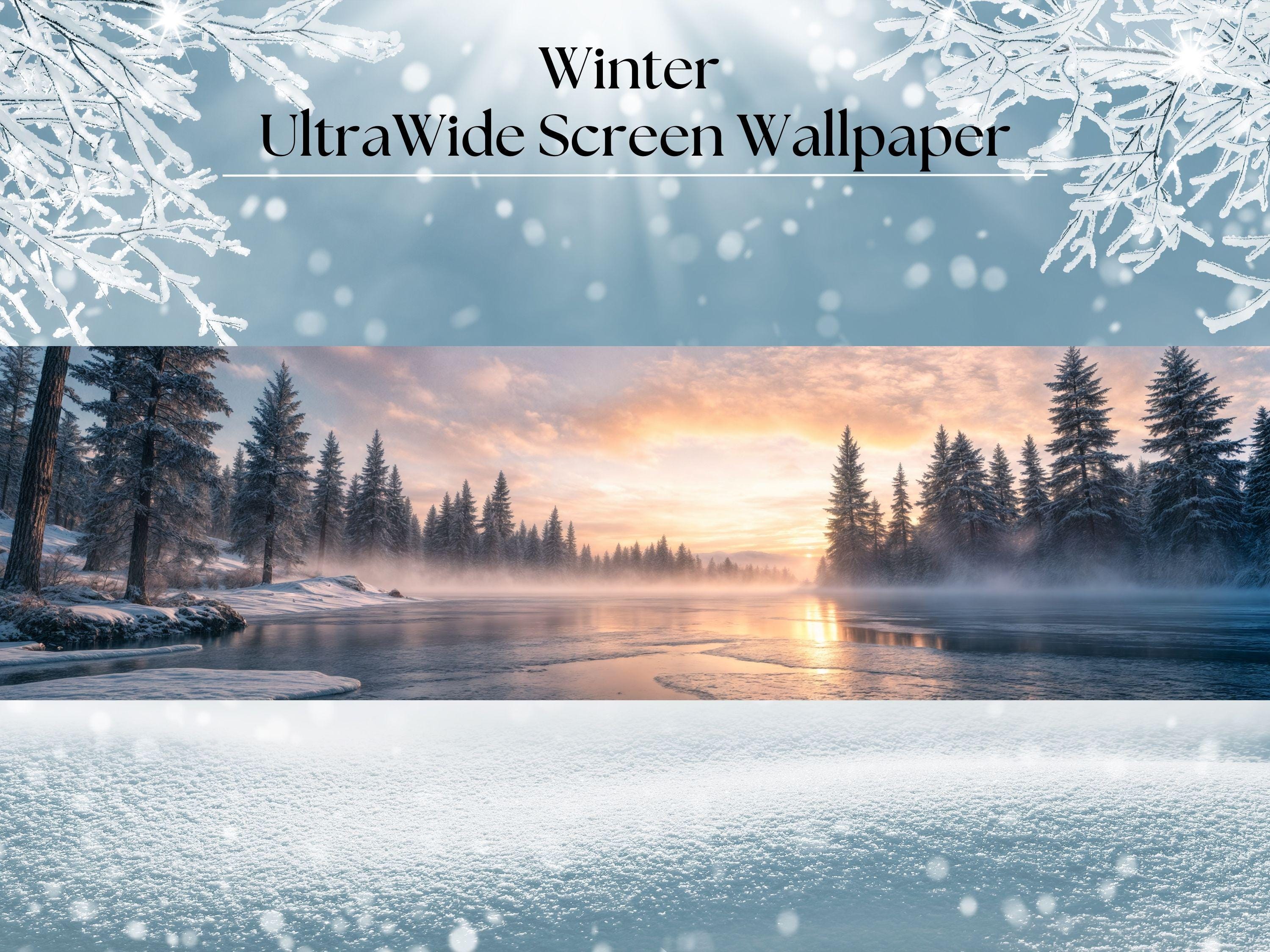 Snowy Winter Wallpaper for Ultrawide and Dual Monitors - High ...