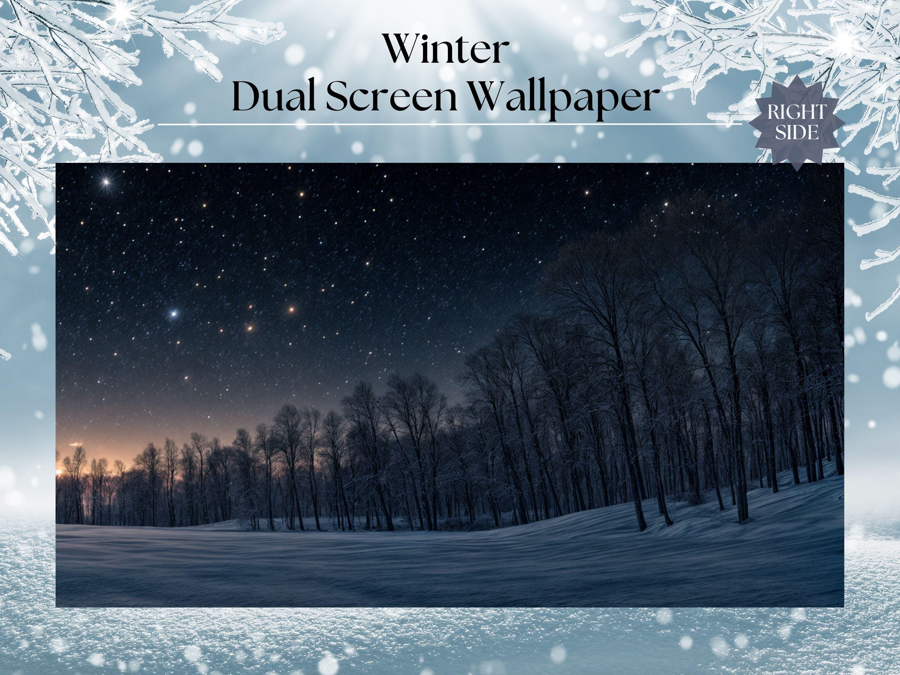 Winter Night Stars Wallpaper - 32x9 and 16x9 High-resolution Desktop ...