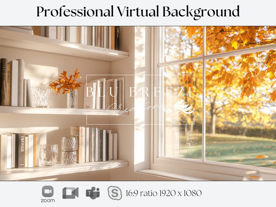 Fall Virtual Background Compatible With Zoom, Teams, Webex, Skype ...