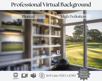 Golf Course Office Background | Compatible With Zoom, Teams, Webex ...