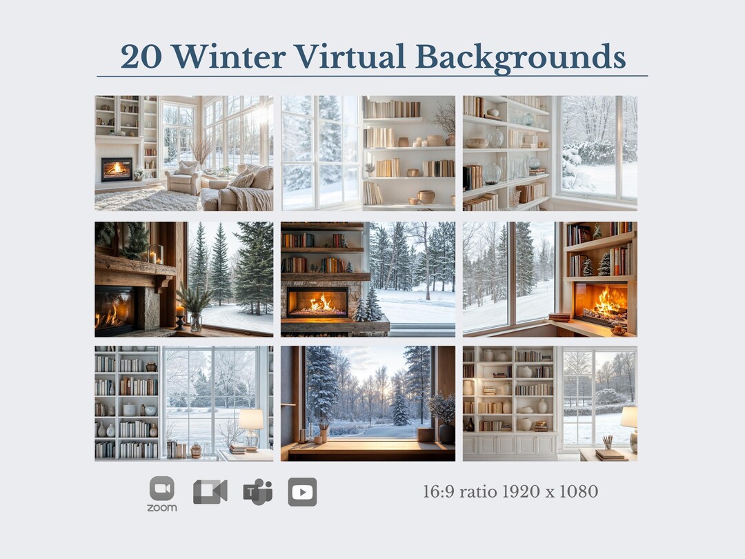 20 Winter Virtual Backgrounds | Compatible With Zoom, Teams, Webex ...