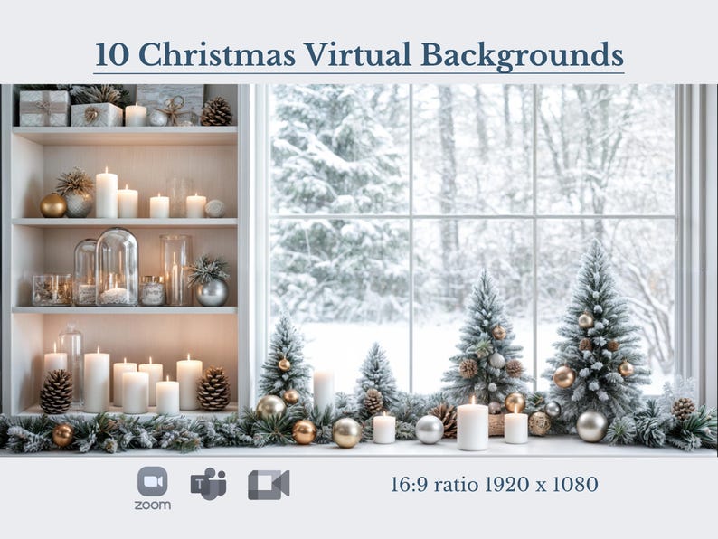 10 Christmas Virtual Backgrounds | Compatible With Zoom, Teams, Webex ...