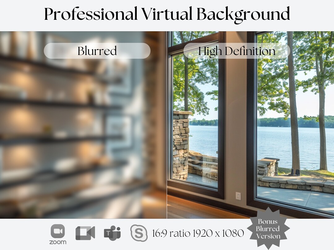 Lake House Virtual Background Compatible With Zoom, Teams, Webex, Skype ...