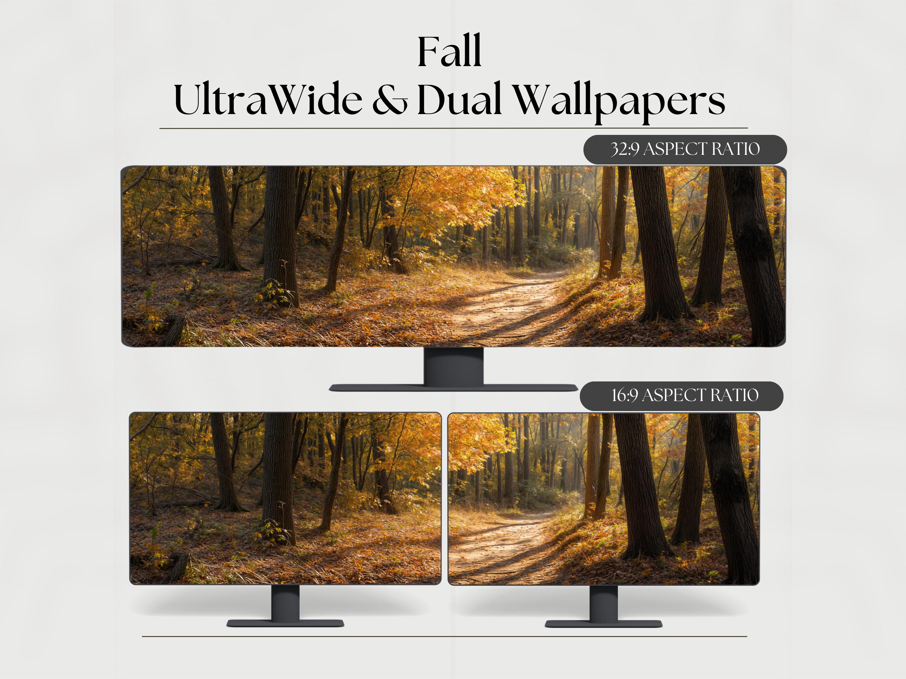 Autumn Desktop Wallpaper for Ultrawide and Dual Monitors | 32x9 and ...
