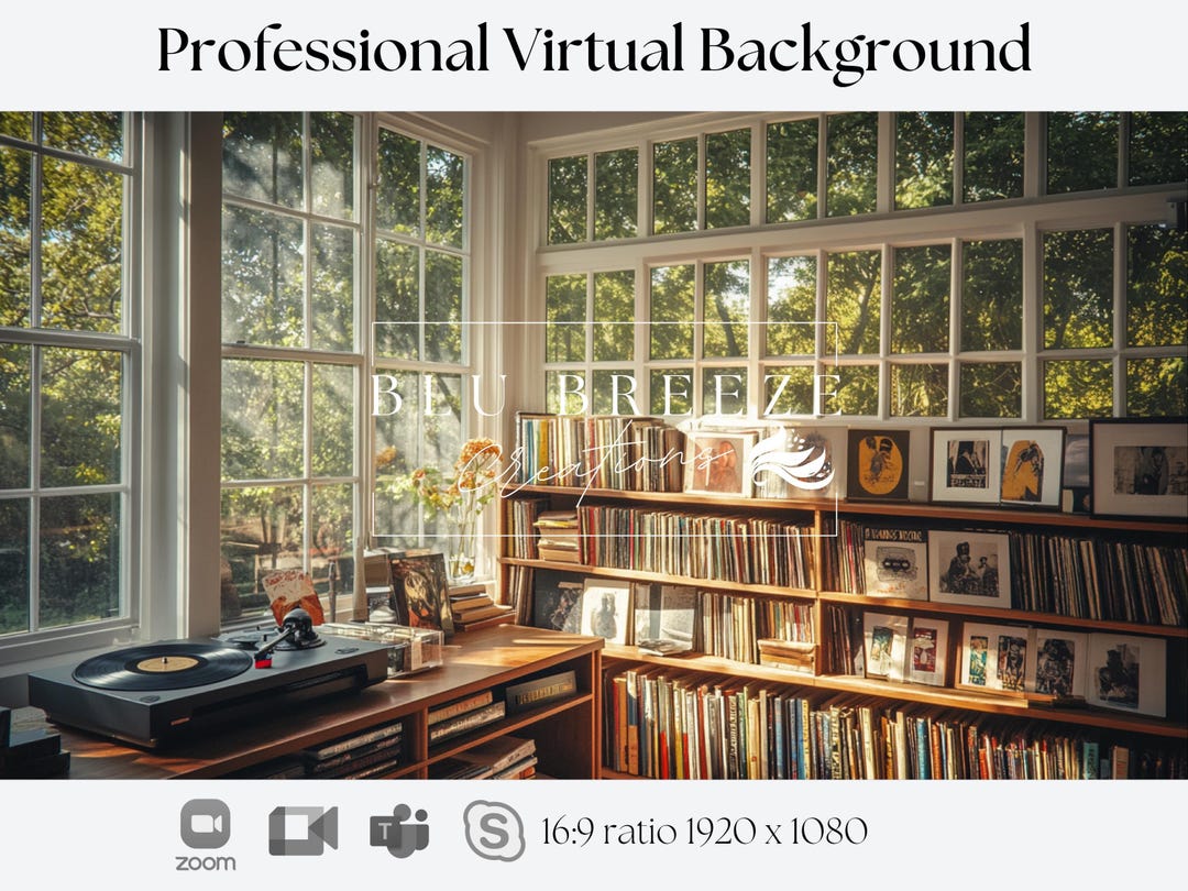 Music Themed Virtual Background | Compatible With Zoom, Teams, Webex ...