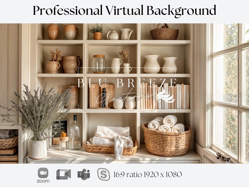 Zoom Background Home Office | Teams Webex Skype Google Meet Compatible ...