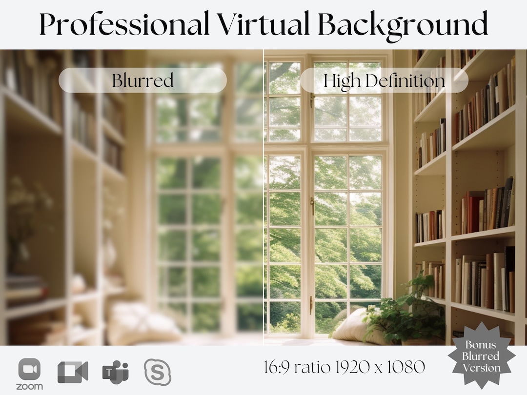 Virtual Background Compatible With Zoom, Teams, Facebook, Webex, Skype ...