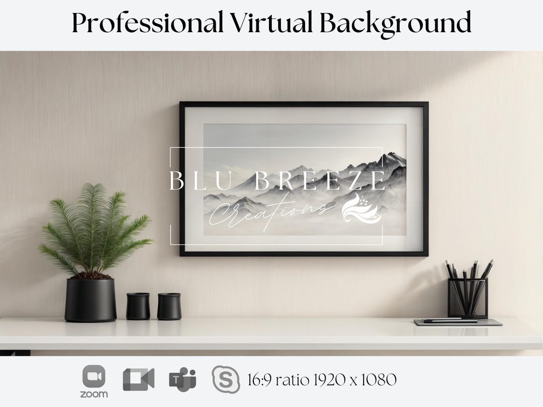 Clean and Simple Zoom Background | Teams Webex Skype Google Meet ...