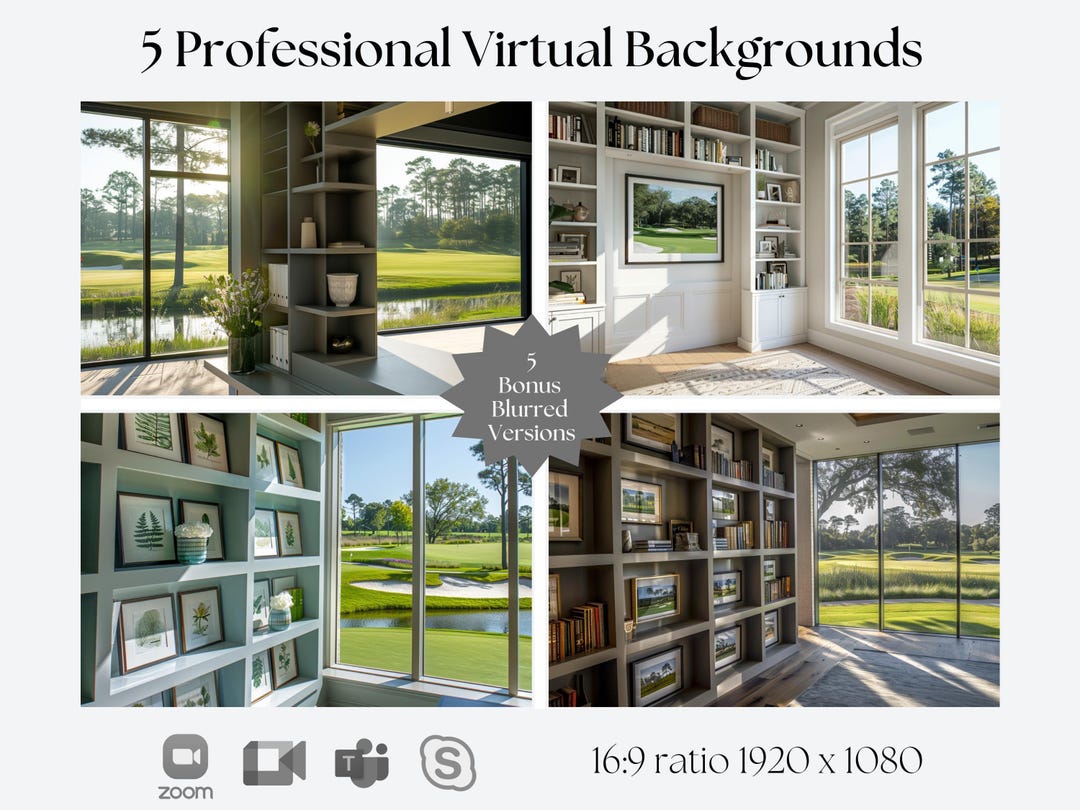 Golf Backgrounds: Classic Fairways Edition | Compatible With Zoom ...