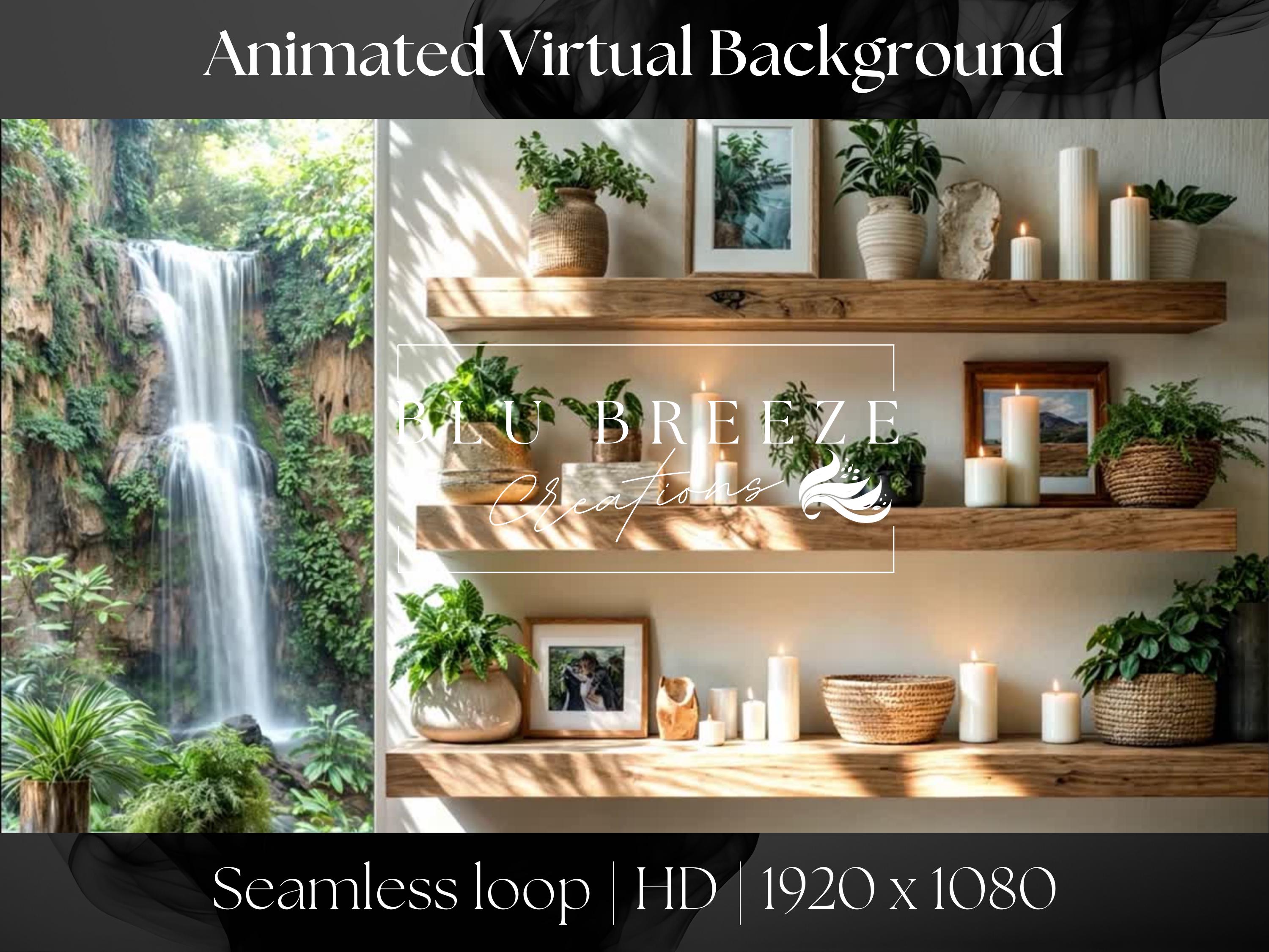 Animated Waterfall Virtual Background for Zoom, Google Meet & More ...