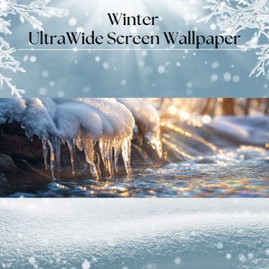 Iced Stream Winter Wallpaper for Ultrawide Dual Monitors High ...