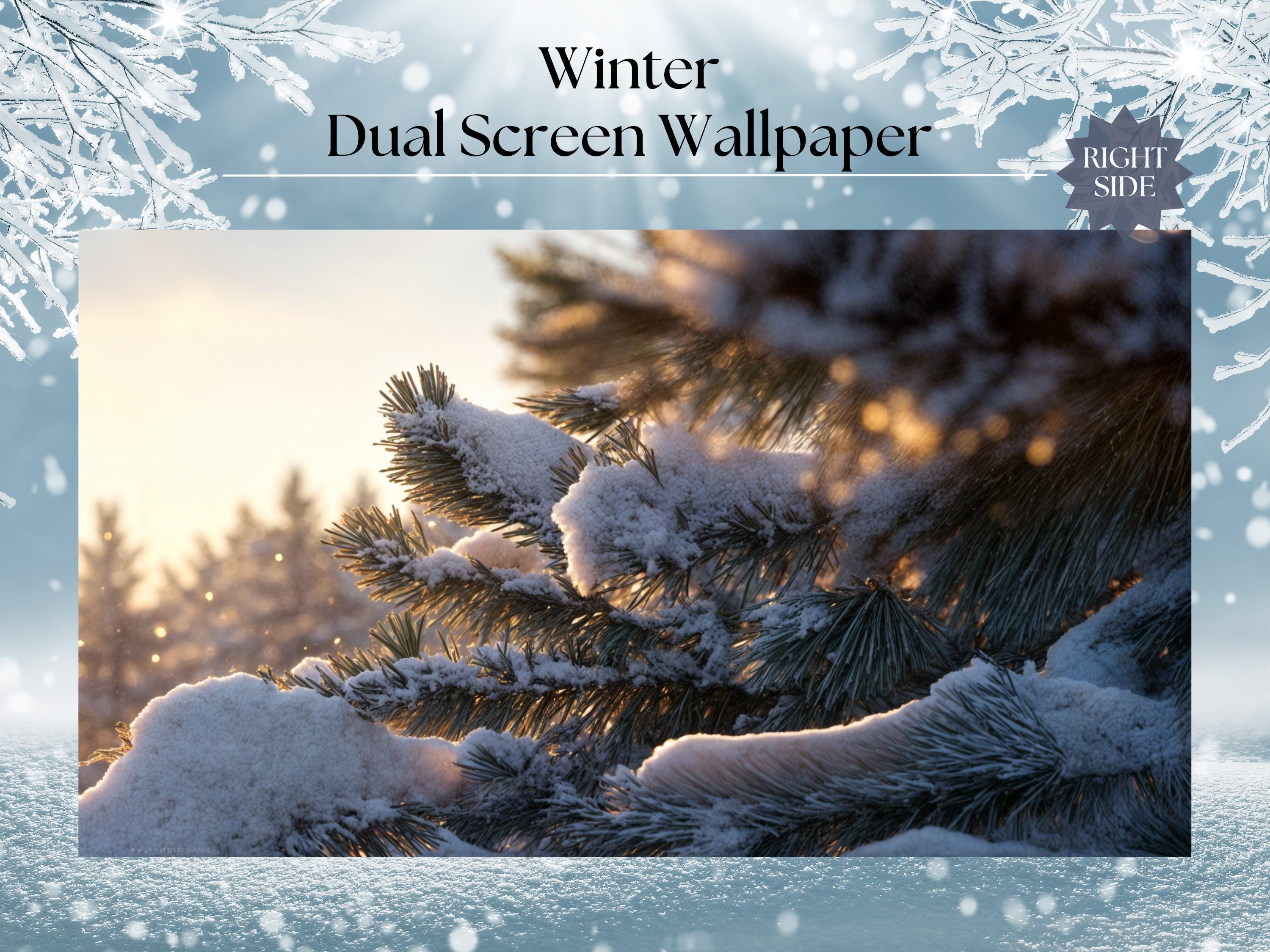 Winter-themed Wallpaper for Ultrawide and Dual Monitors | 32x9 and 16x9 ...