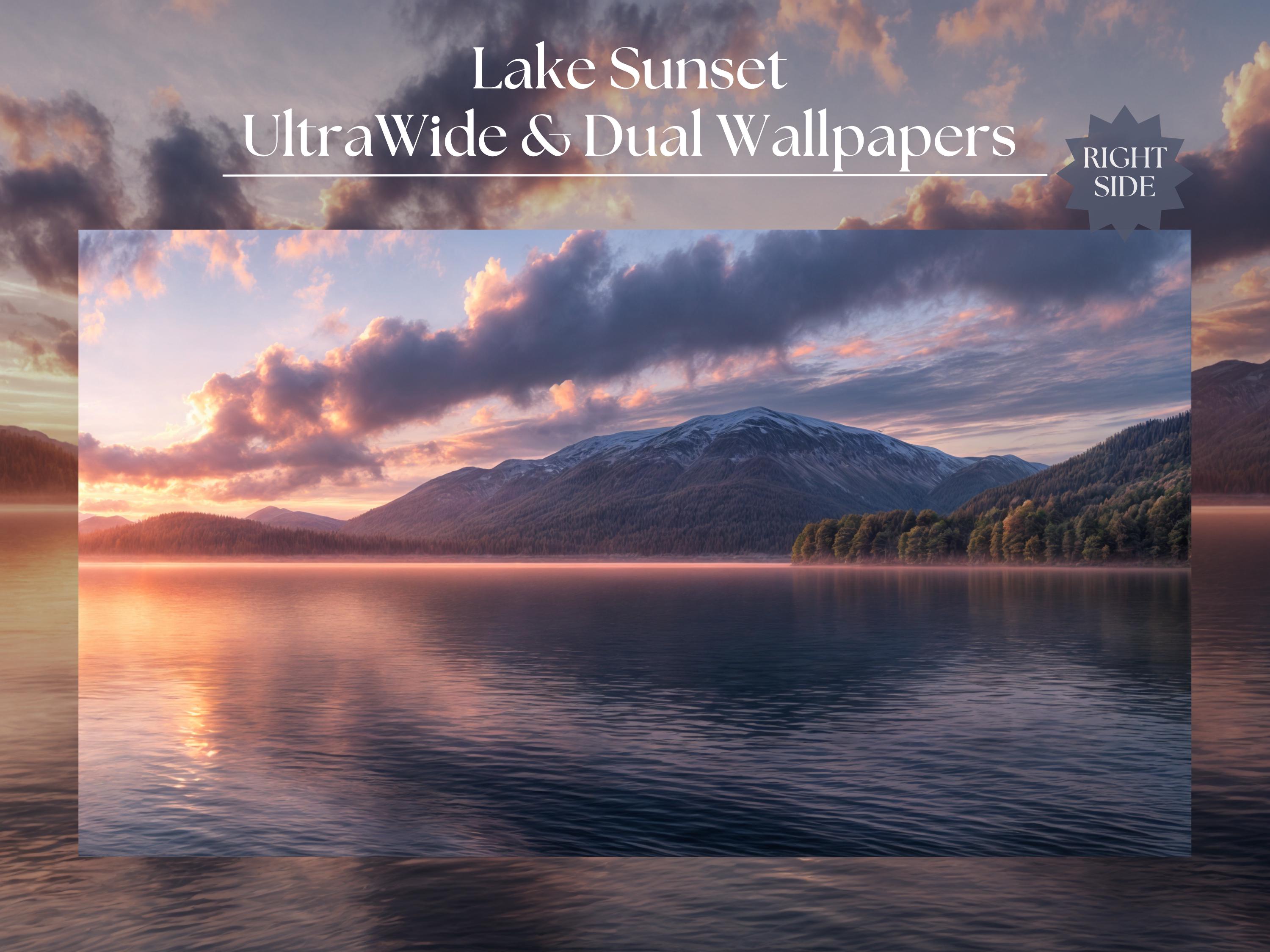 Lake Horizon Ultrawide and Dual Monitor Wallpaper High-resolution ...