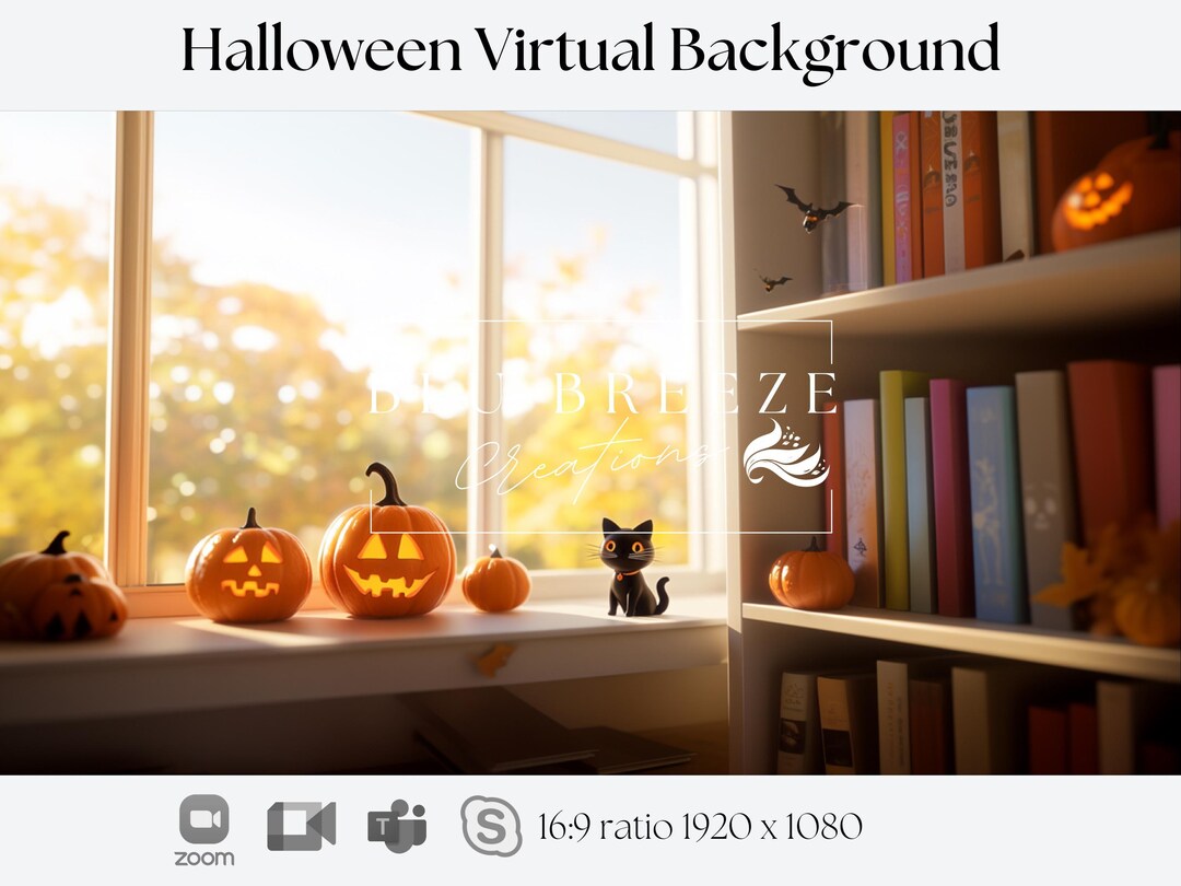 Halloween Virtual Background | Compatible With Zoom, Teams, Webex ...