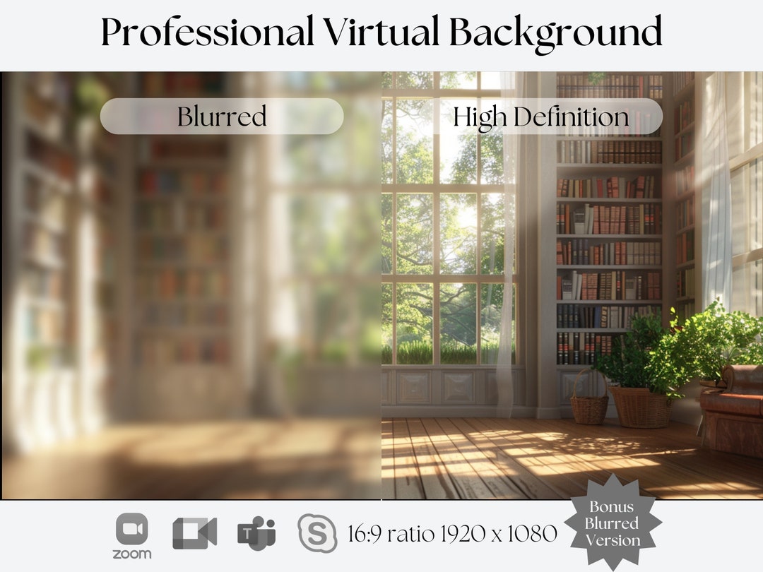 Sunny Window Virtual Background Compatible With Zoom, Teams, Facebook ...