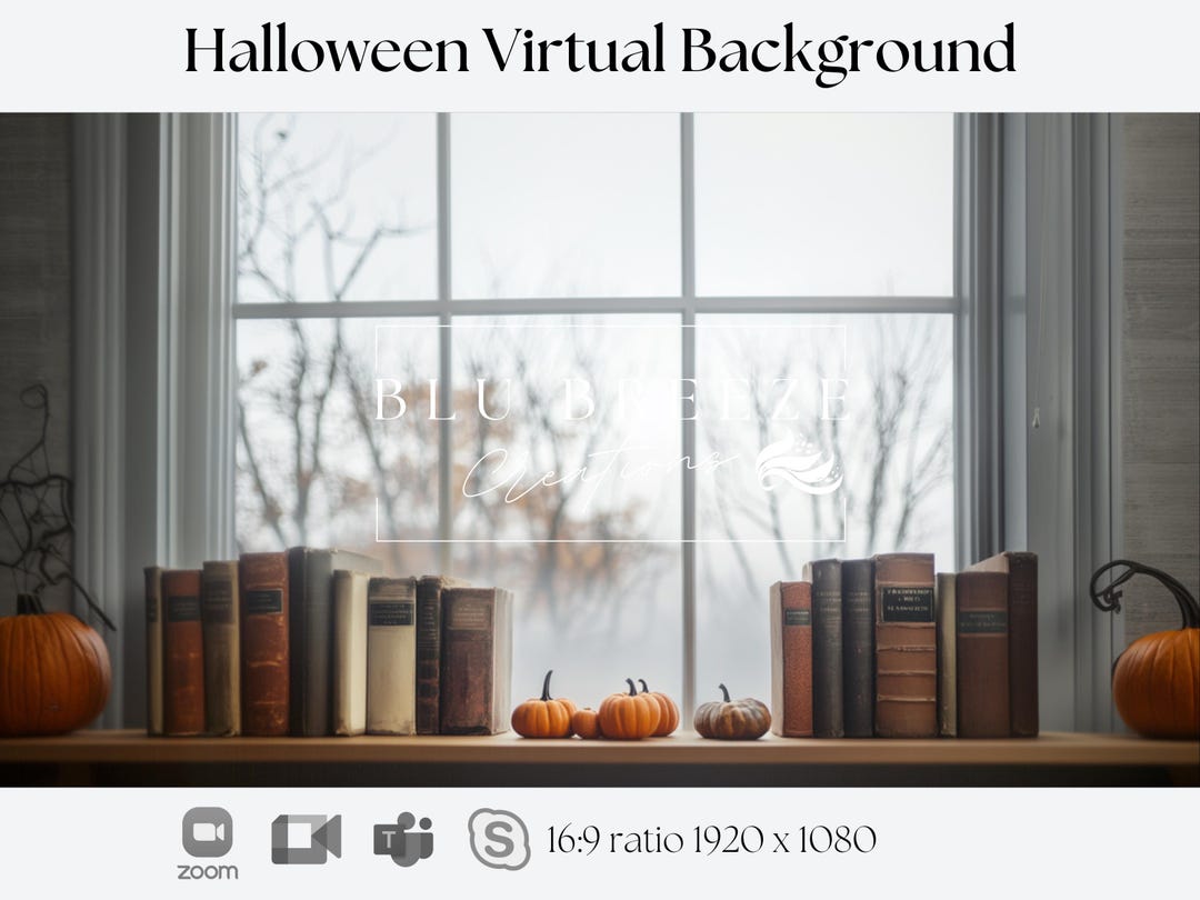 Halloween Virtual Background Compatible With Zoom, Teams, Facebook ...