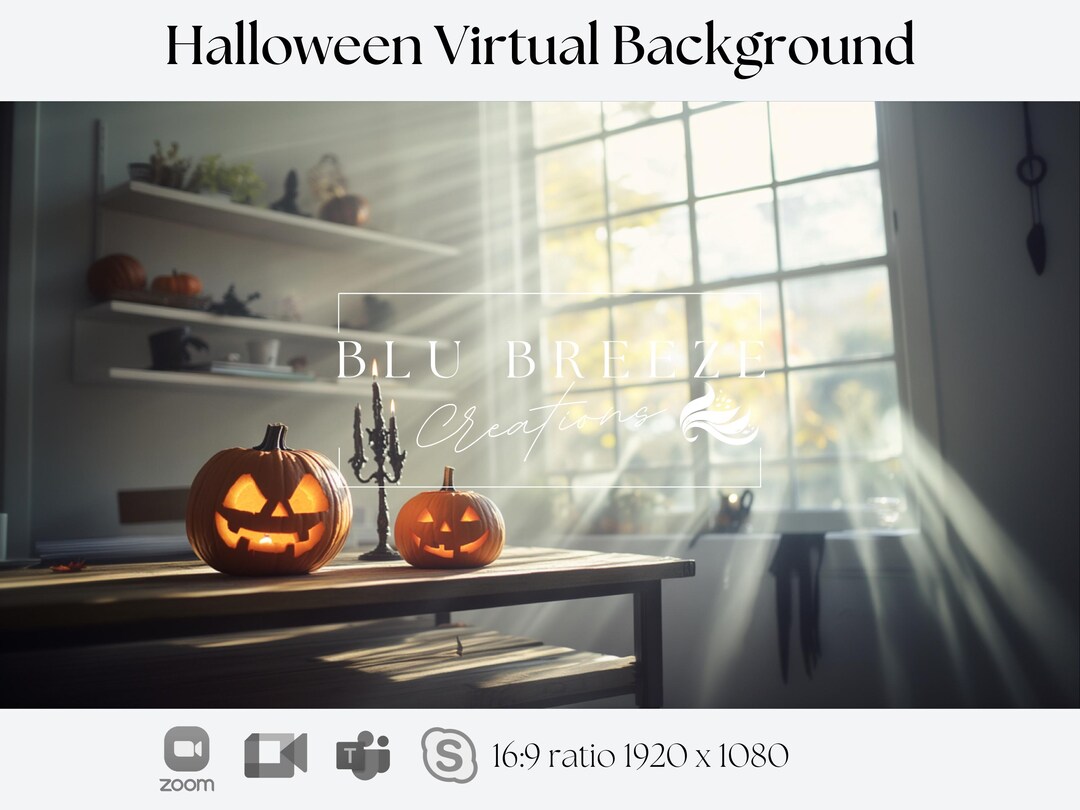 Halloween Virtual Background Compatible With Zoom, Teams, Facebook ...