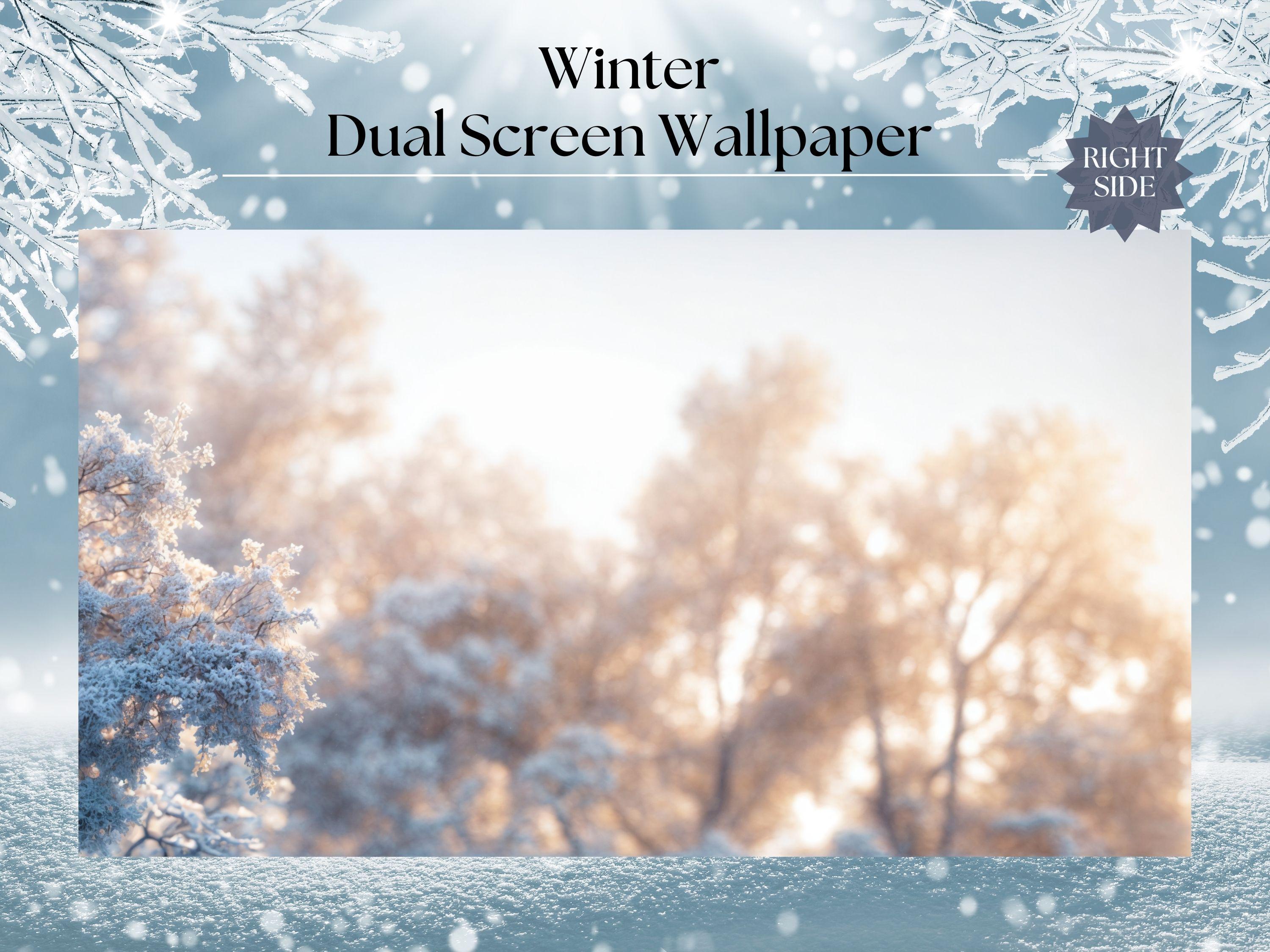 Snowy Tree Wallpaper - High-resolution Desktop Background for Ultrawide ...