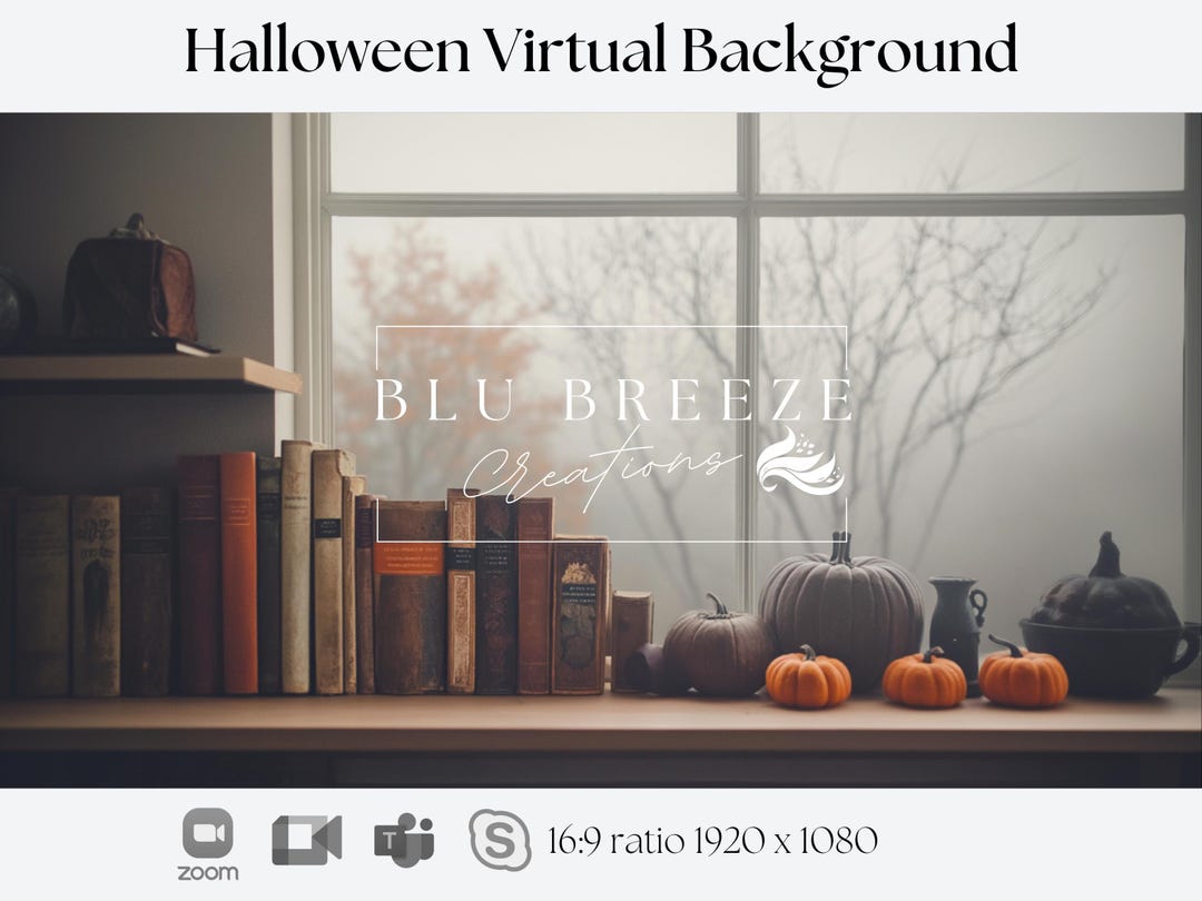 Halloween Virtual Background | Compatible With Zoom, Teams, Webex ...