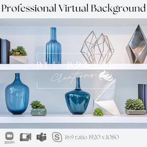 Blue and White Zoom Background - Virtual Background for Zoom Google ...