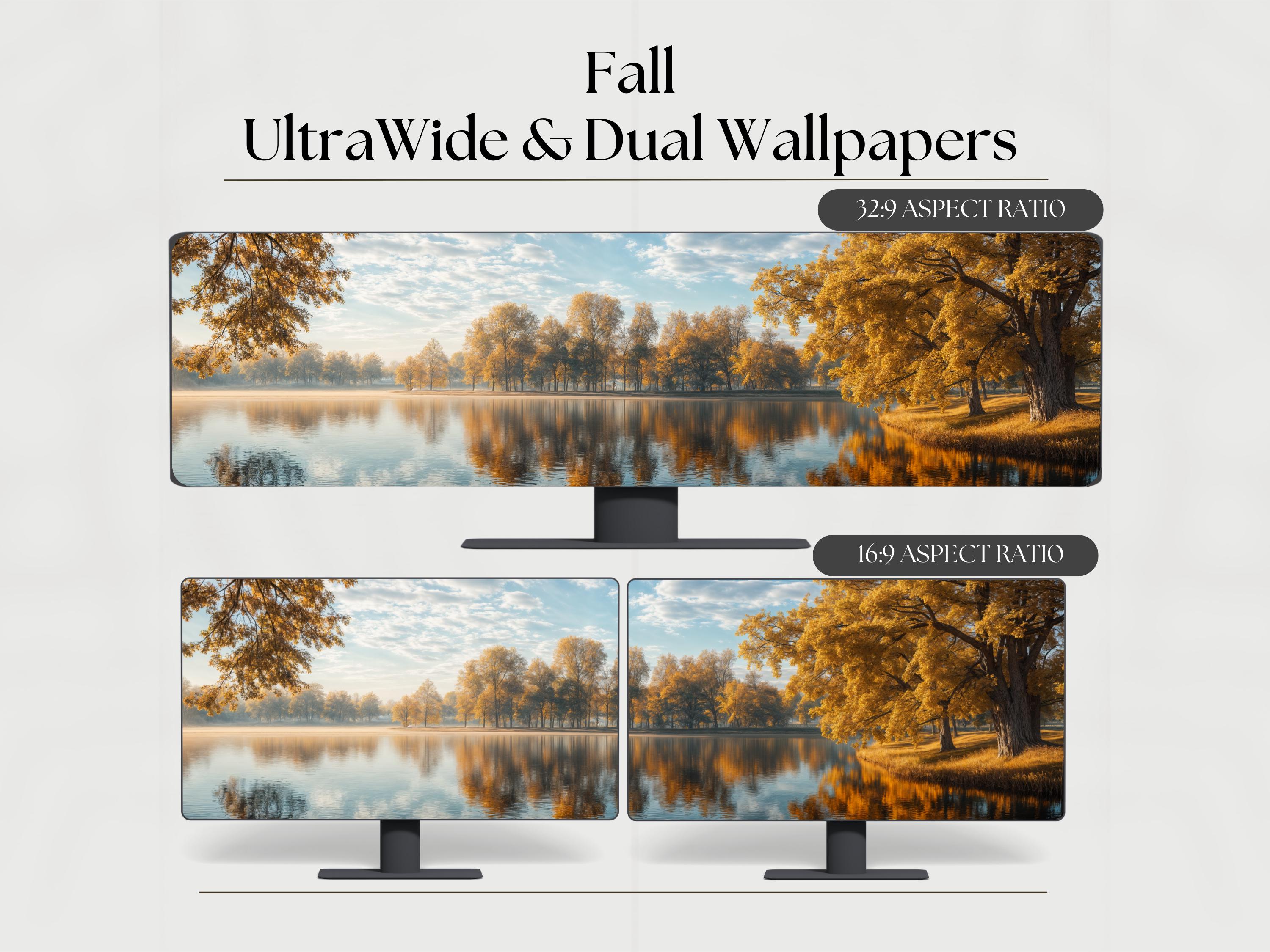 Fall Desktop Wallpaper for Ultrawide and Dual Monitors | 32x9 and 16x9 ...