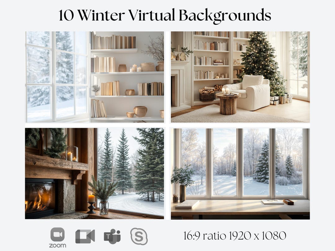 10 Winter Virtual Backgrounds | Compatible With Zoom, Teams, Webex ...