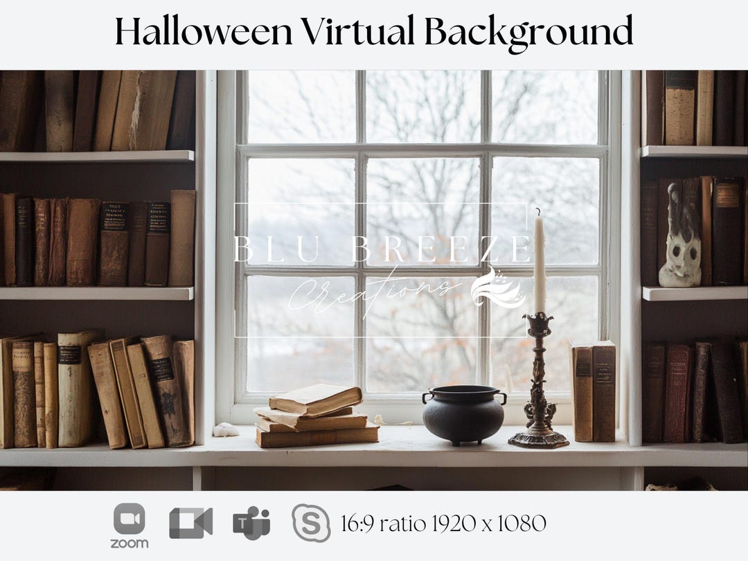 Halloween Virtual Background | Compatible With Zoom, Teams, Webex ...