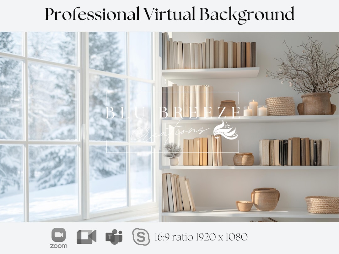Winter Virtual Background | Compatible With Zoom, Teams, Webex, Skype ...