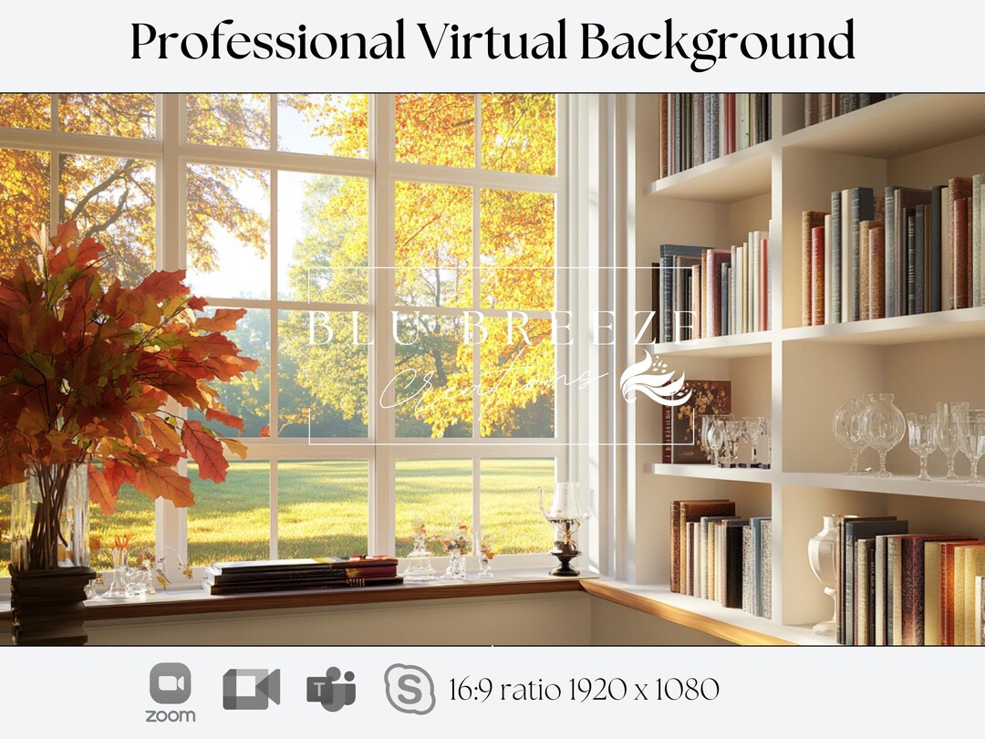 Fall Virtual Background Compatible With Zoom, Teams, Webex, Skype ...