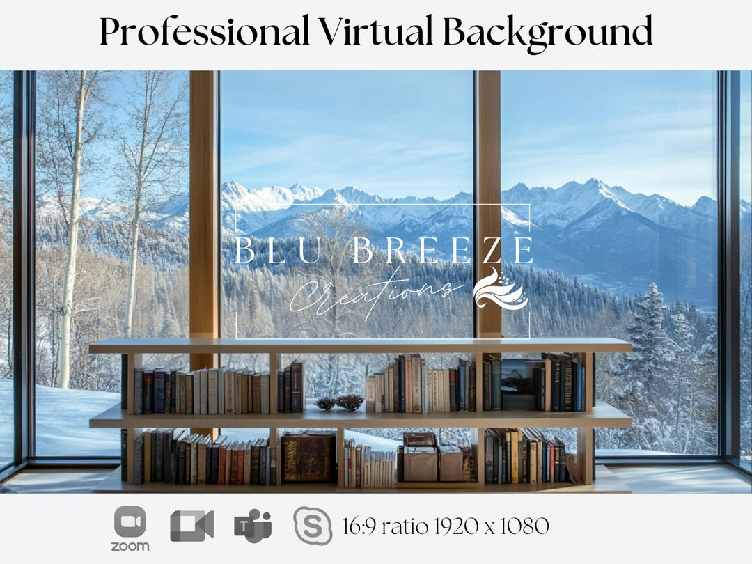 Winter Virtual Background Compatible With Zoom, Teams, Facebook, Webex ...