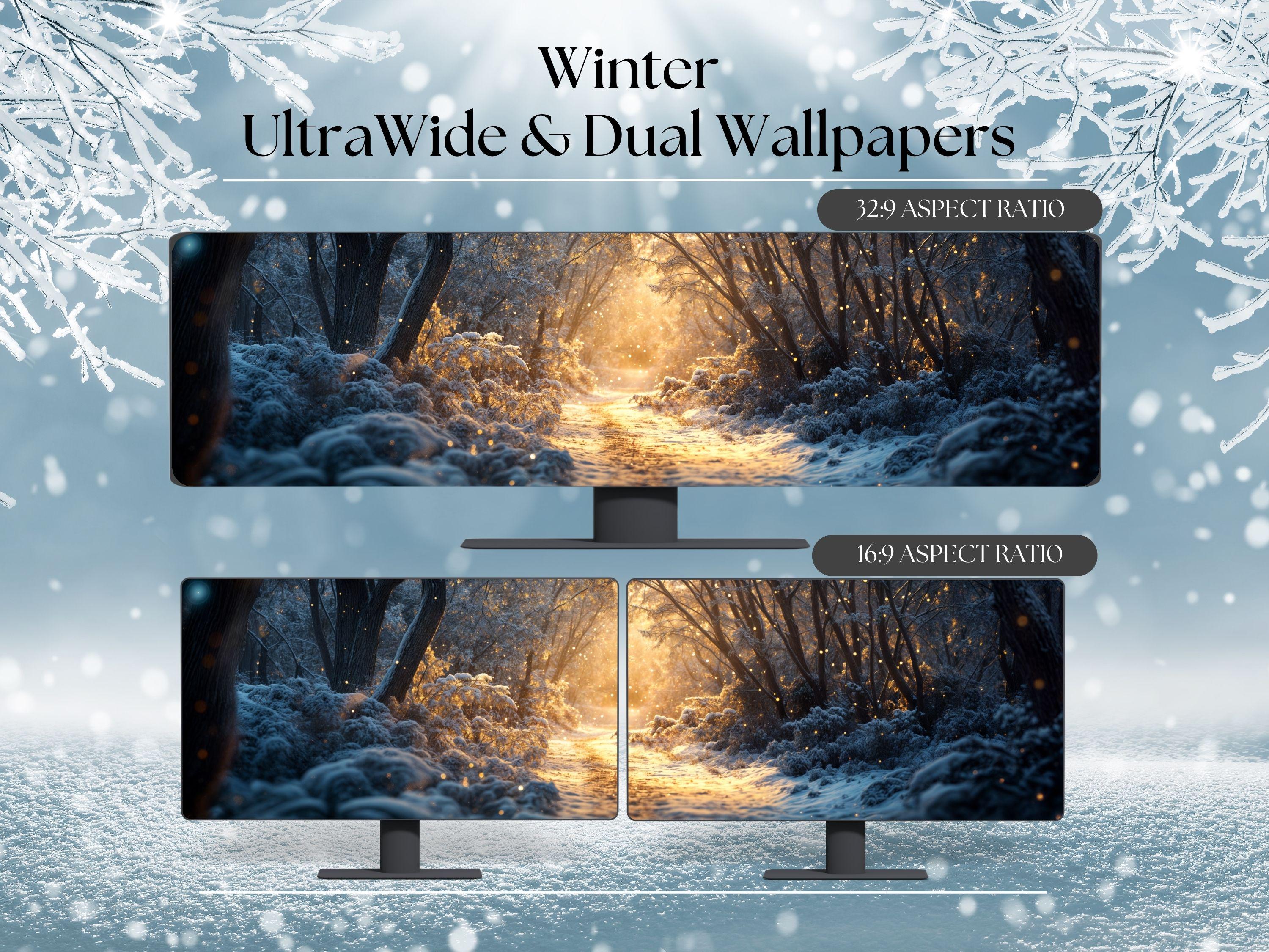 Winter Trail Wallpaper for Ultrawide and Dual Monitors High-resolution ...