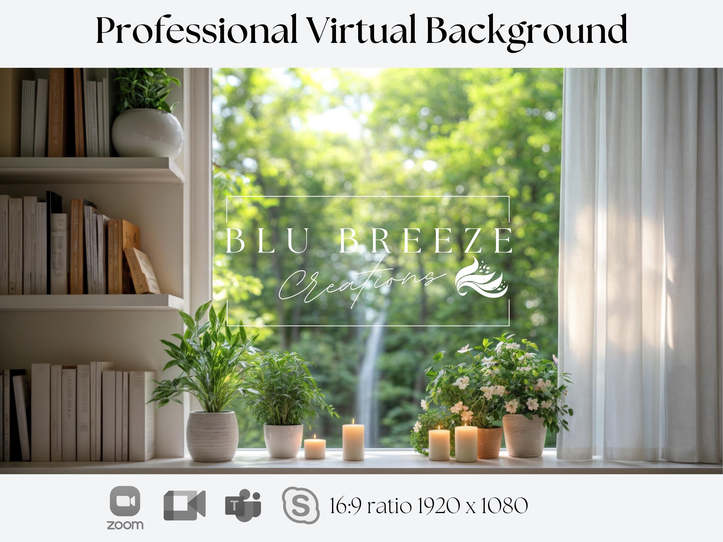 Virtual Background With Greenery | Zoom Teams Webex Skype Google Meet ...