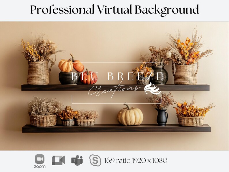 Fall Virtual Background Compatible With Zoom, Teams, Webex, Skype ...