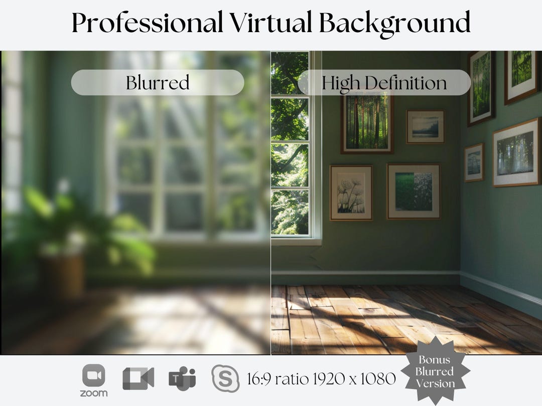 Window Sunlight Virtual Background Compatible With Zoom, Teams, Webex ...