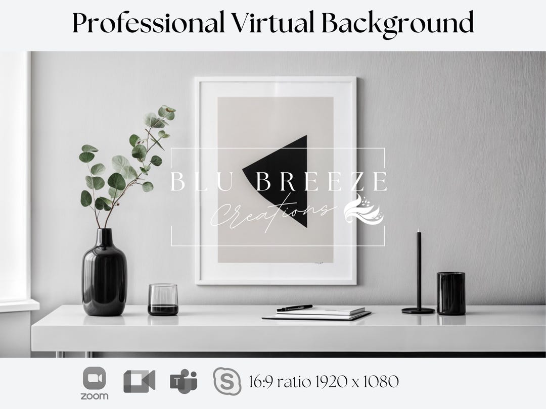 Simple Virtual Meeting Background | Zoom Teams Webex Skype Google Meet ...