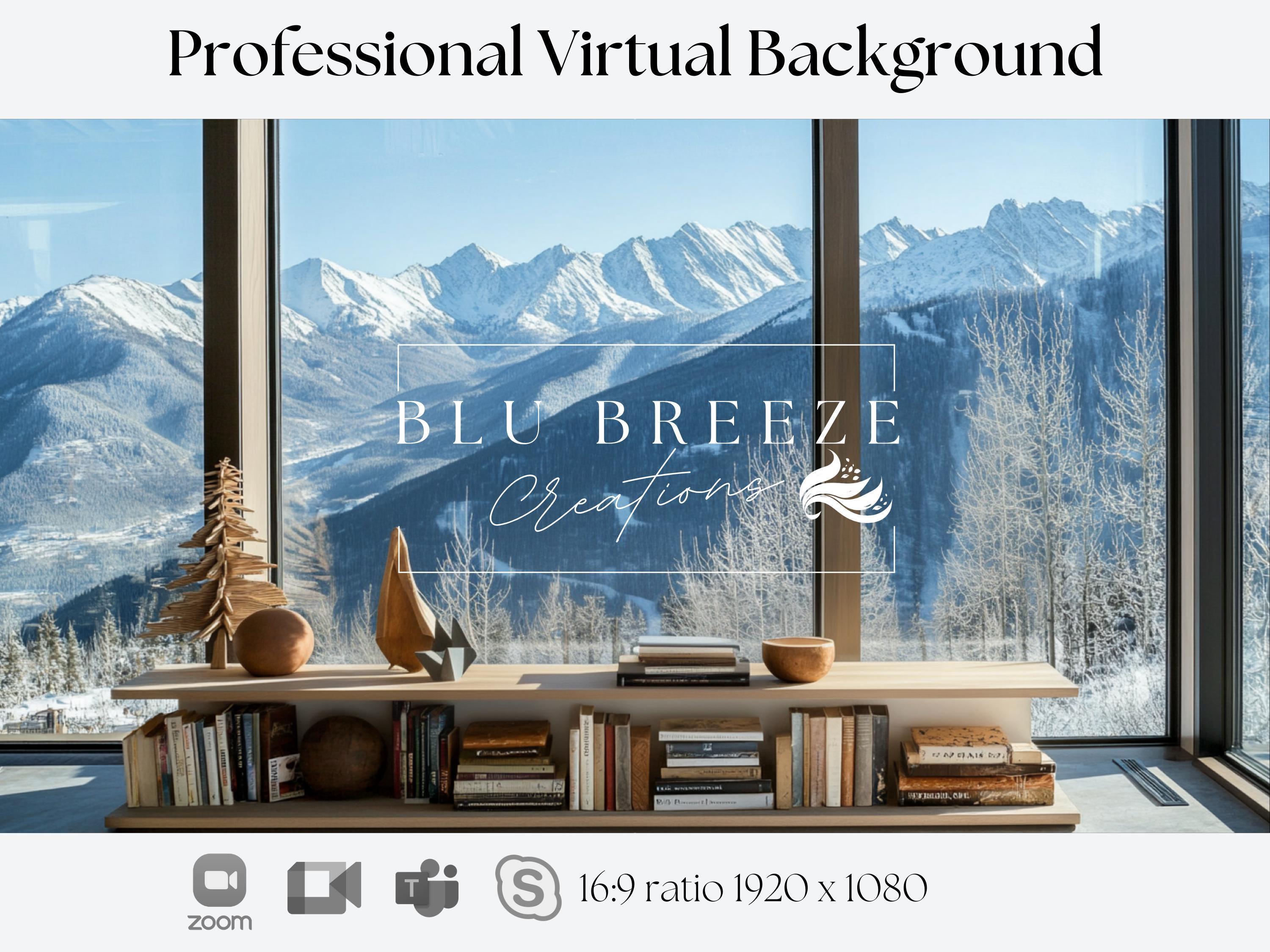 Winter Virtual Background | Compatible With Zoom, Teams, Webex, Skype ...