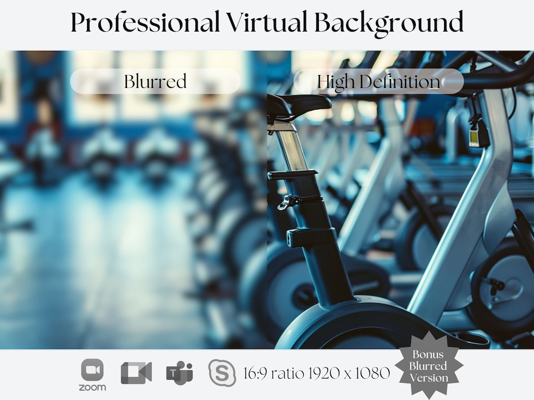 Virtual Background Fitness Gym Compatible With Zoom, Teams, Facebook ...