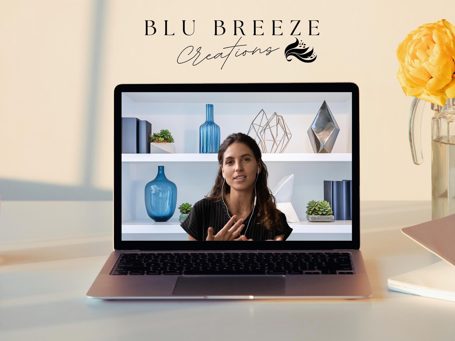 Blue and White Zoom Background - Virtual Background for Zoom Google ...