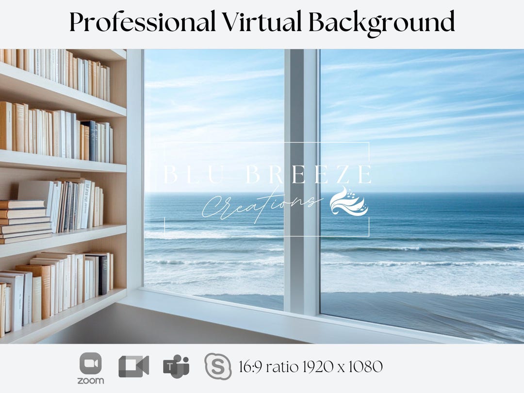 Beach House Virtual Background | Compatible With Zoom, Teams, Webex ...