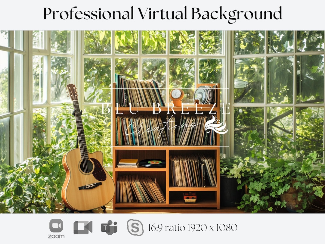 Music Themed Virtual Background | Compatible With Zoom, Teams, Webex ...