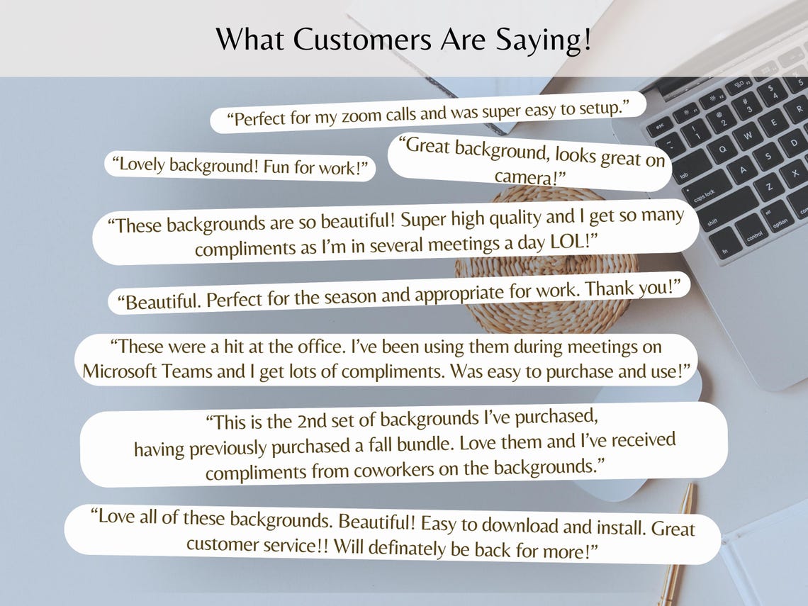 Simple Clean Winter Virtual Background for Video Calls Zoom Microsoft ...