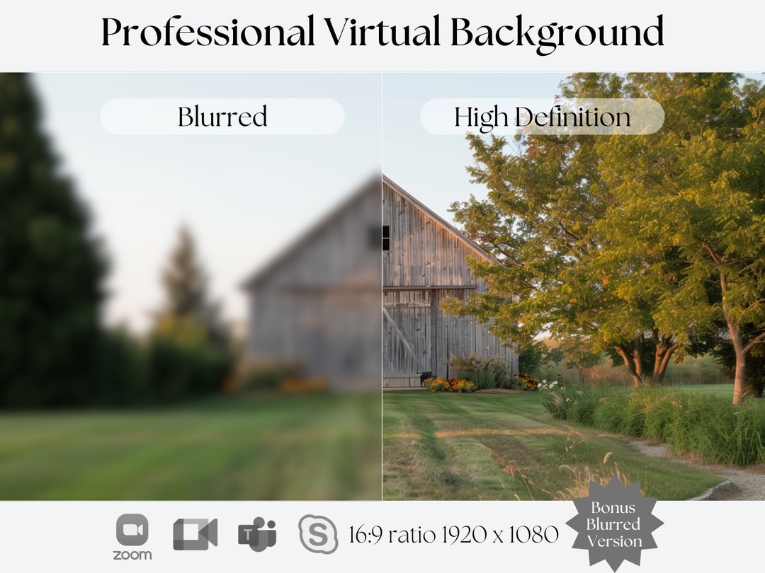 Virtual Background Farmhouse Barn Compatible With Zoom, Teams, Facebook ...