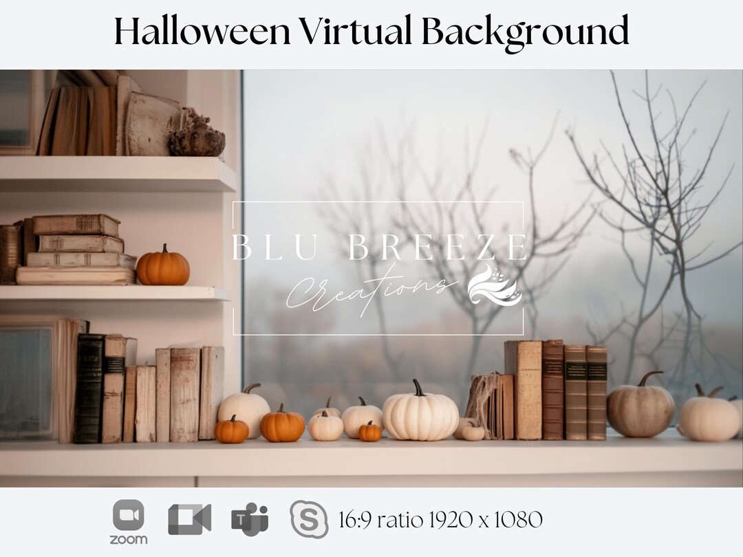 Halloween Virtual Background Compatible With Zoom, Teams, Facebook ...