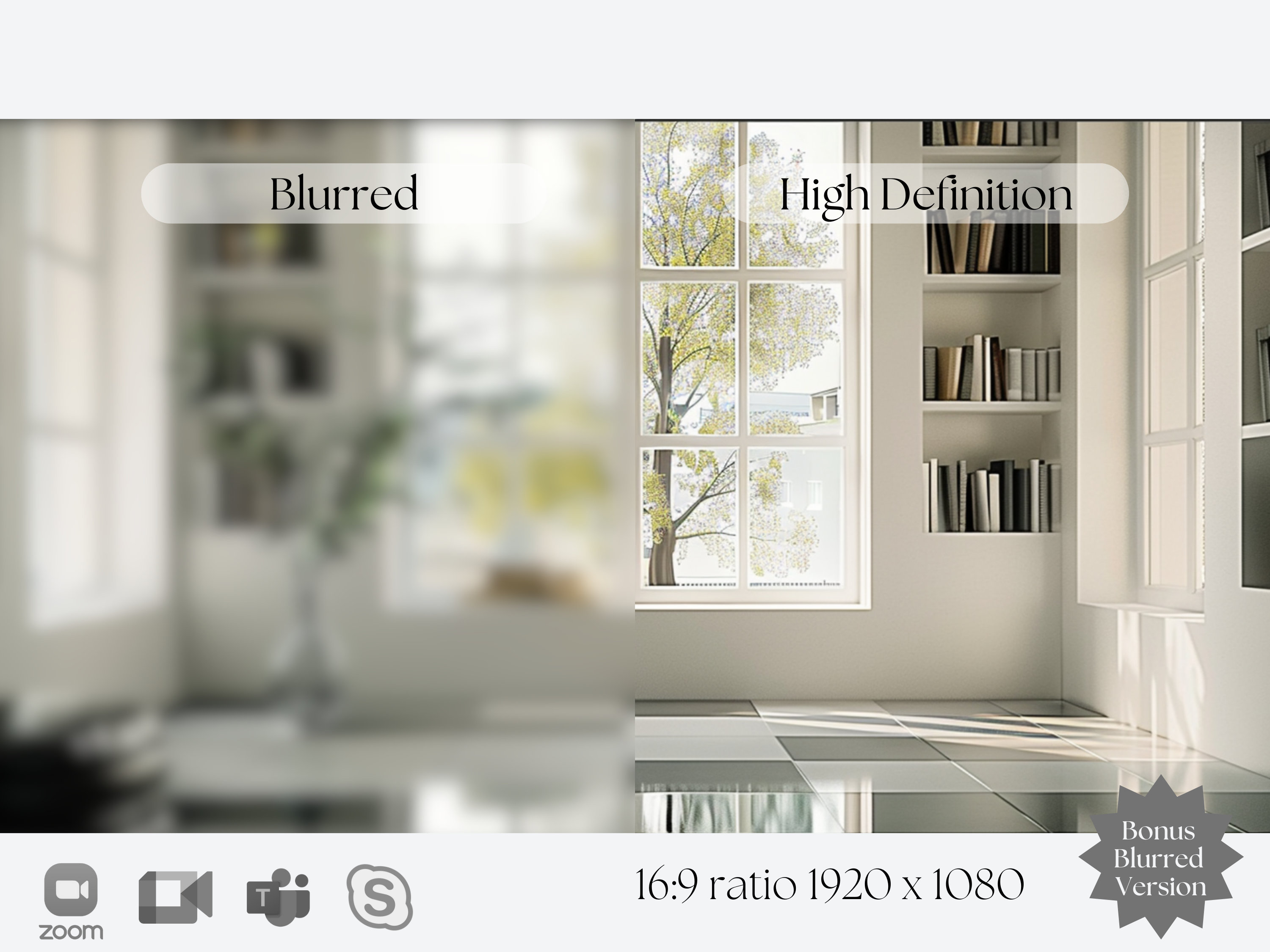 5 Simple Clean Virtual Backgrounds Perfect for Zoom, Teams Video Calls ...