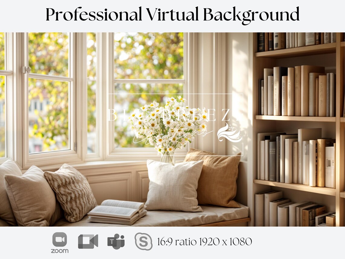 Virtual Background for Zoom Teams Webex Skype Google Meet | Plants and ...