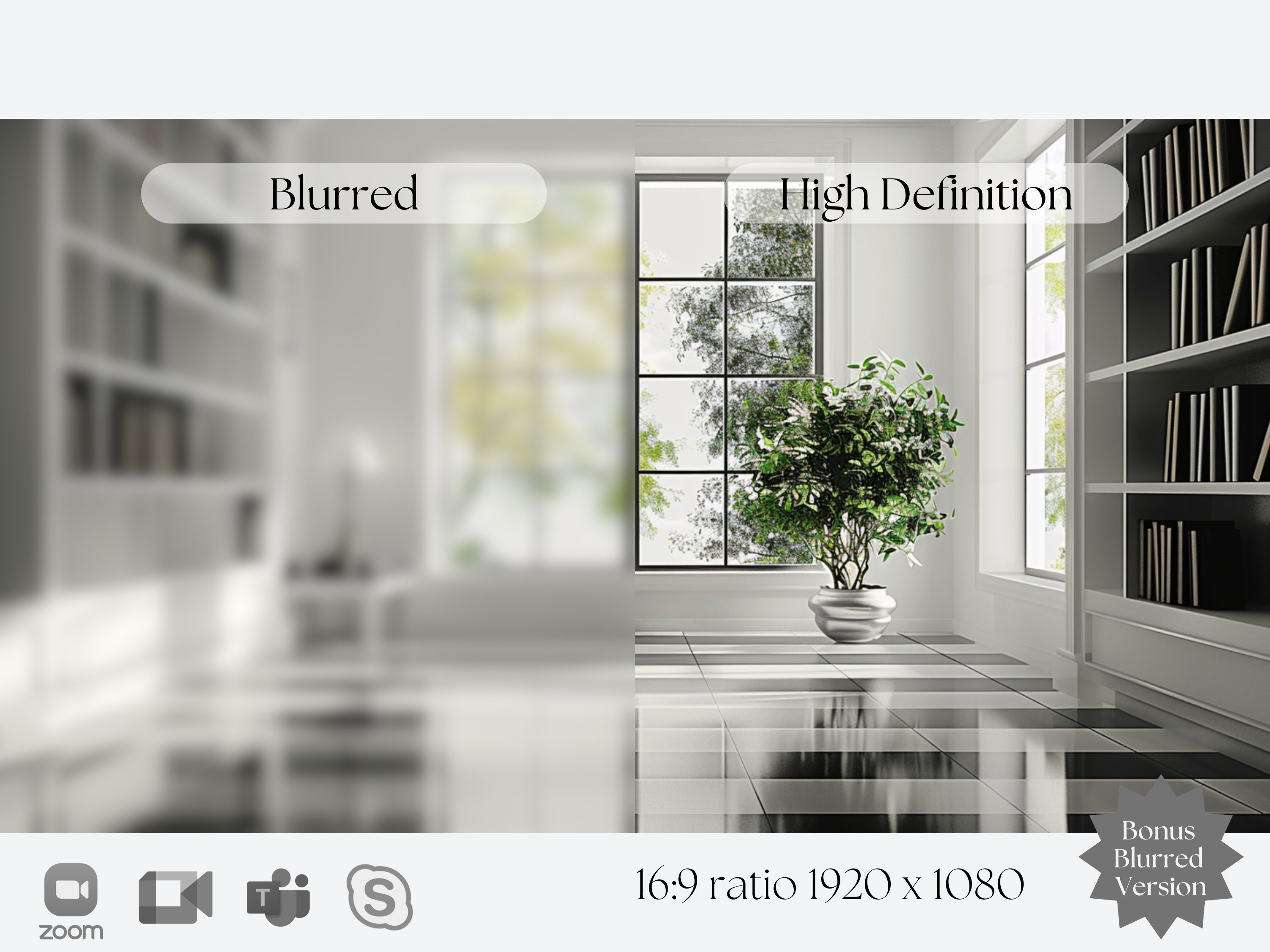 5 Simple Clean Virtual Backgrounds Perfect for Zoom, Teams Video Calls ...