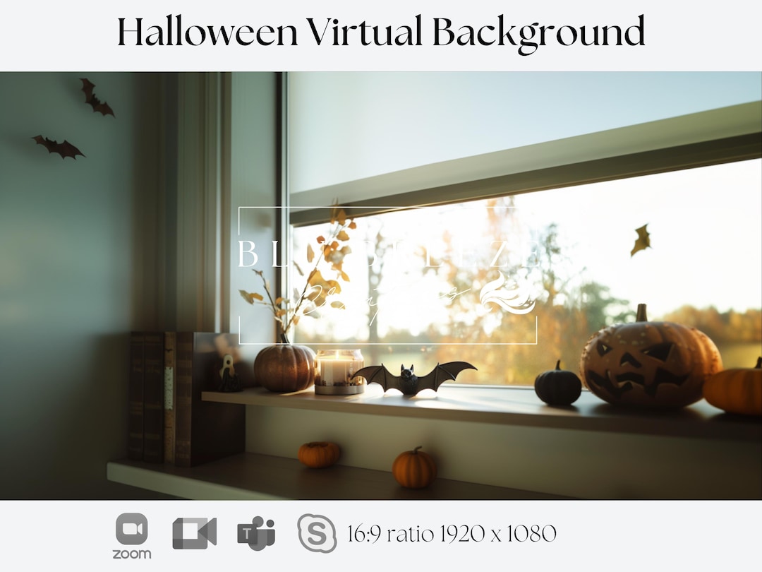 Halloween Virtual Background Compatible With Zoom, Teams, Facebook ...