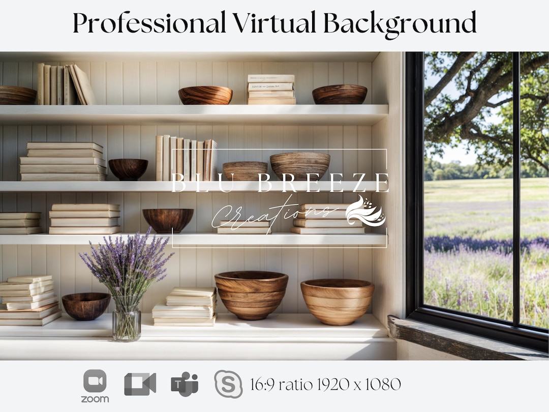 Spring Farmhouse Background for Home Office | Zoom Teams Webex Skype ...