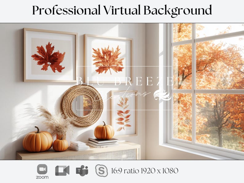 10 Fall Virtual Backgrounds | Compatible With Zoom, Teams, Webex, Skype ...