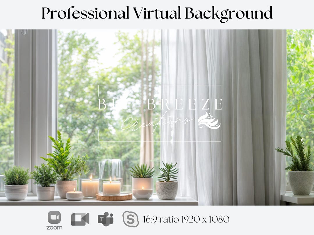 Zoom Teams With Plants Background | Webex Skype Google Meet Compatible ...